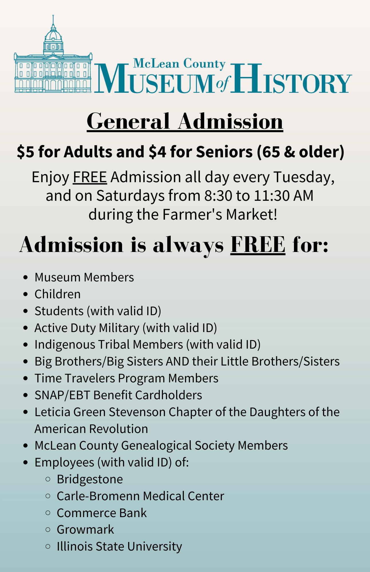 Visit | McLean County Museum of History